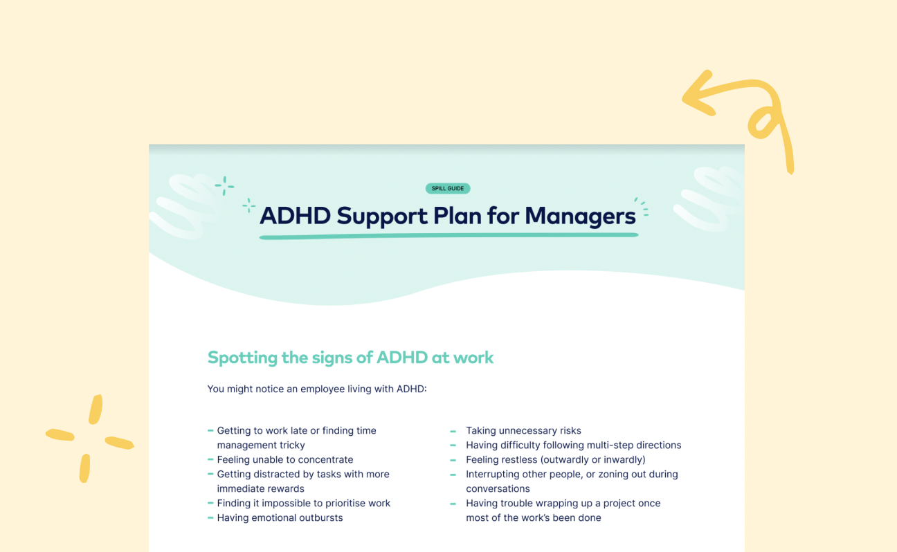 How to manage an employee with ADHD (free support plan)